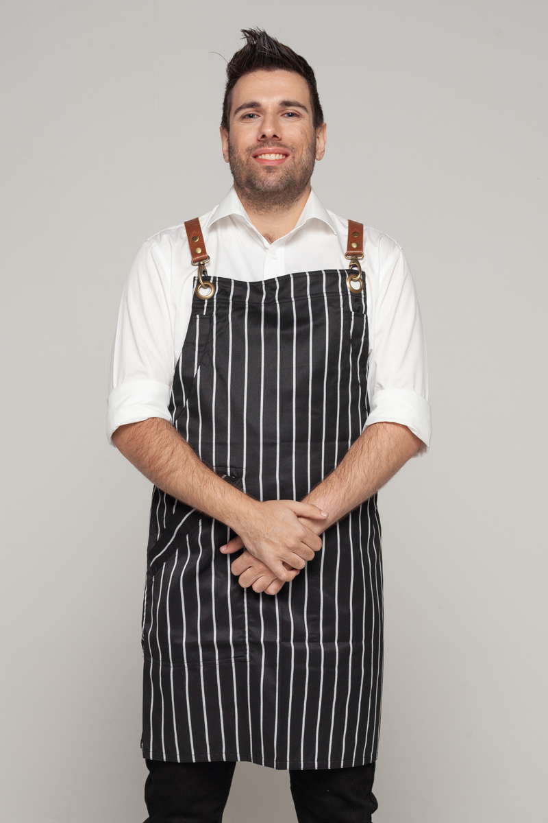 BONDI Crossover Apron Stripe Apron | crossover cafe Aprons| restaurant ...