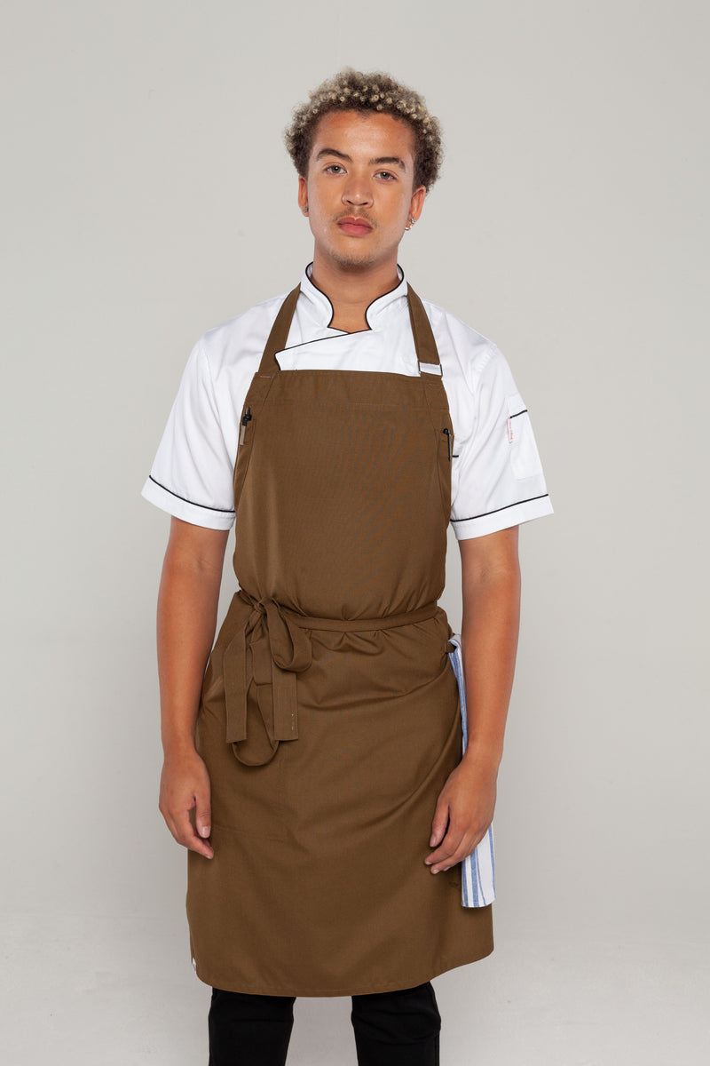 Olive Green chef aprons medium size | Bib aprons for chefs | – Ace Chef ...