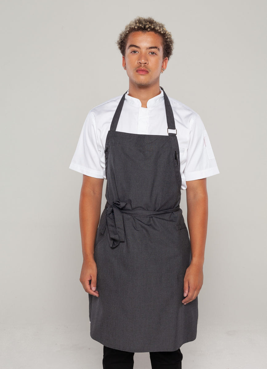 Charcoal grey chef aprons medium size | Denim aprons for chefs | – Ace ...